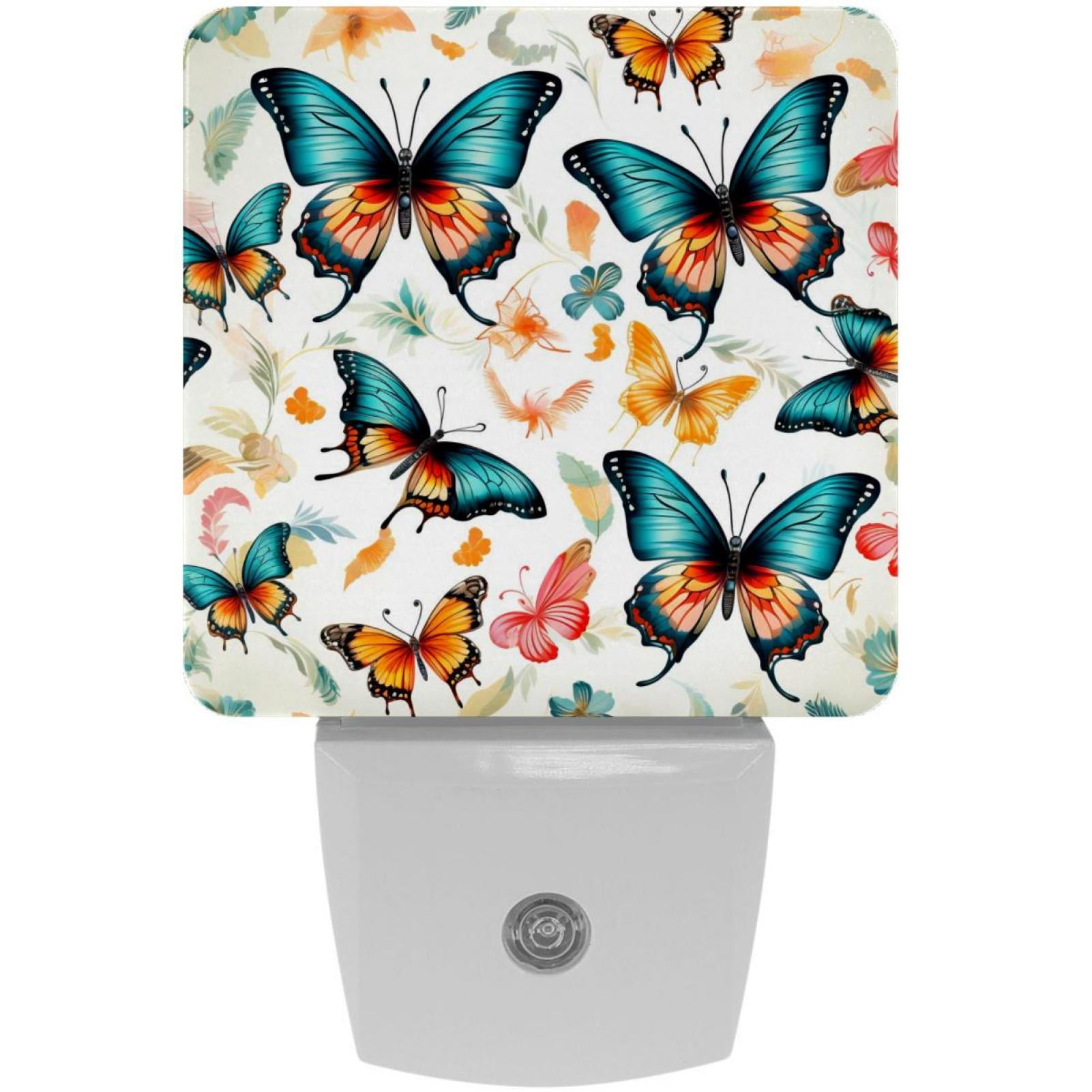 Butterflies LED Square Night Lights - Small and Bright Illumination for ...