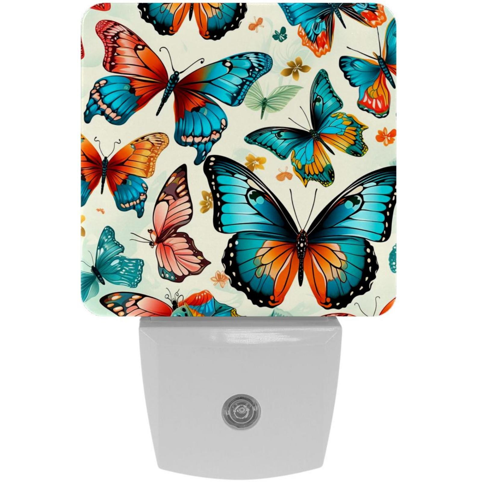 Butterflies LED Square Night Lights - Small and Bright Illumination for ...