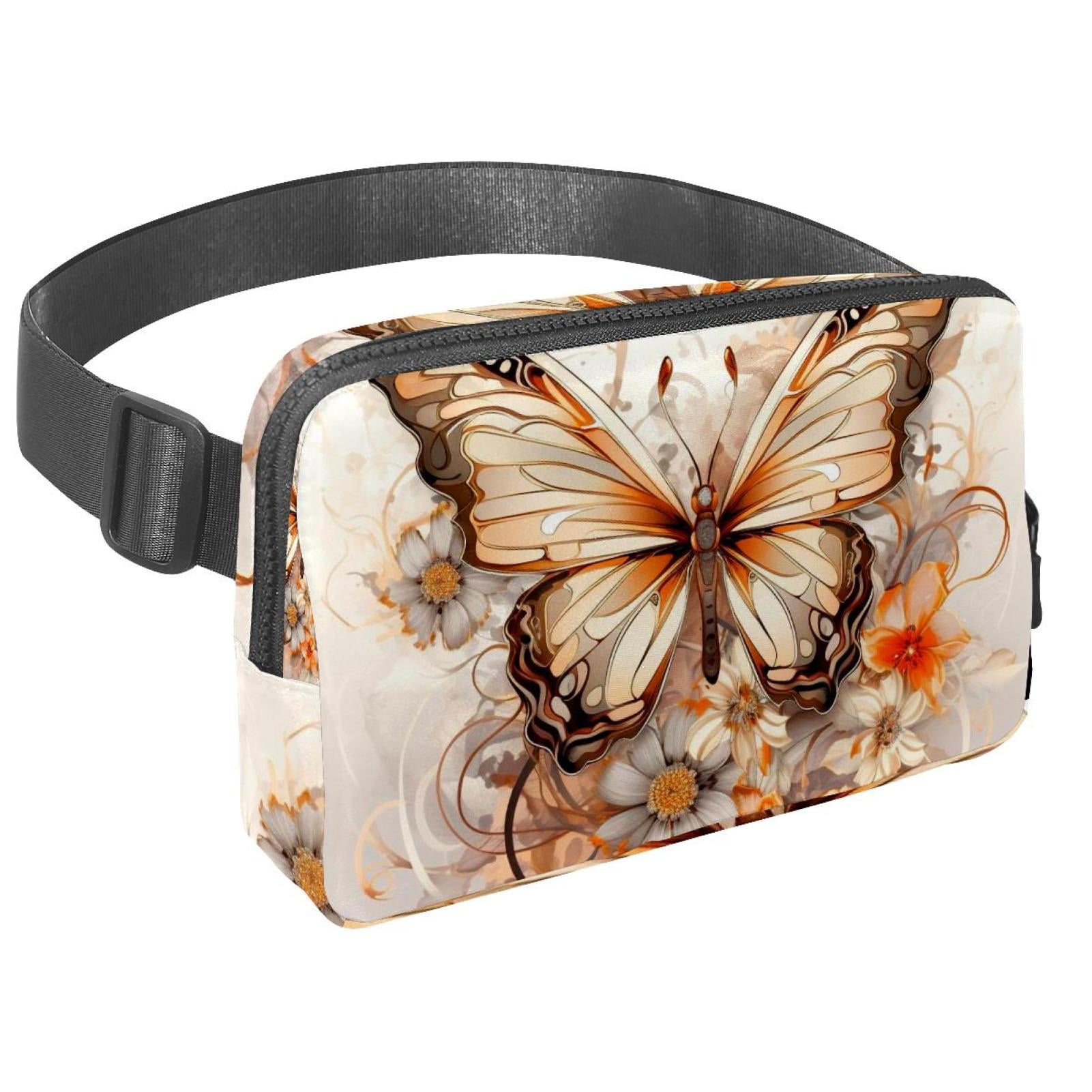 Butterflies Lightweight Adjustable Waist Bag with Extension Strap ...