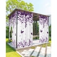Butterflies Outdoor Curtains for Patio, Spring Purple Butterfly Falling ...