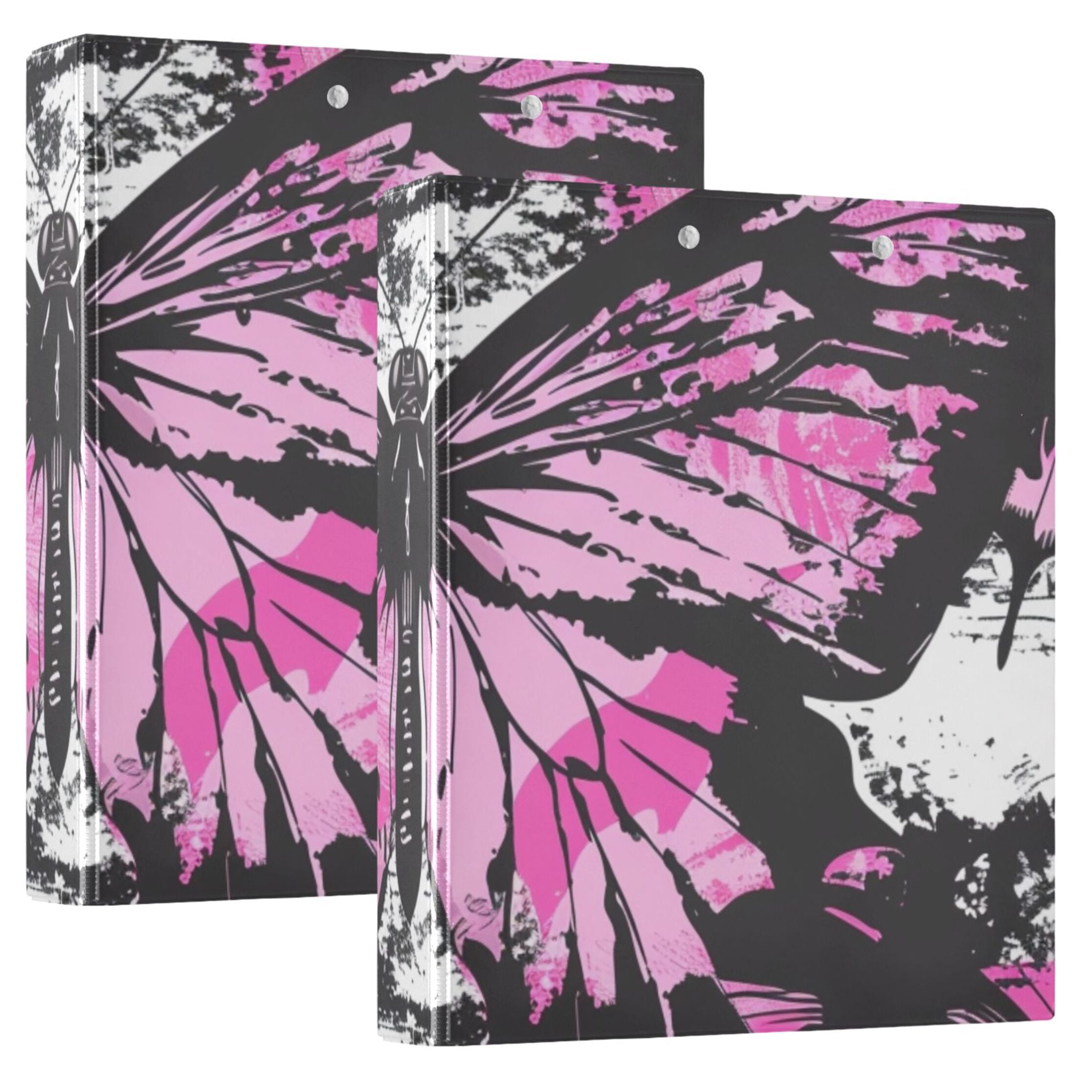 Butterflies Painting 3 Ring Binders 1.5 inch Hardcover File Folders ...