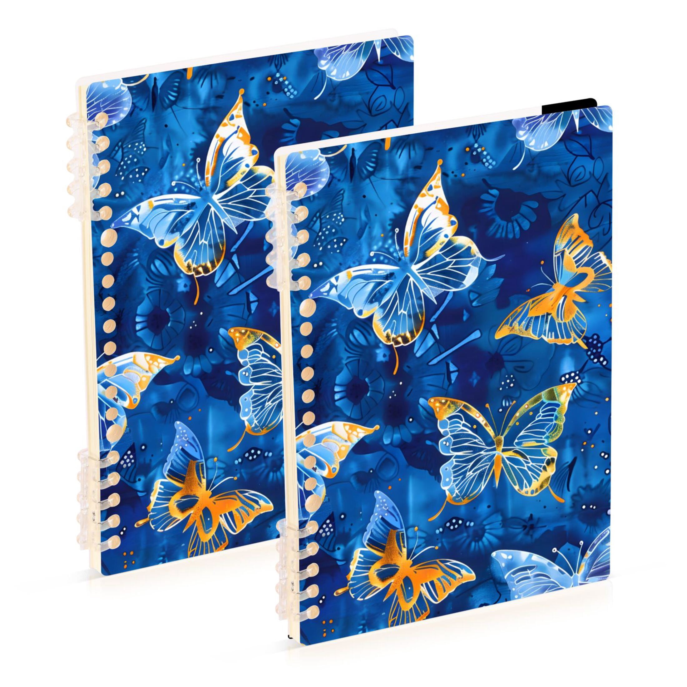 Butterflies Patterns Batik Dye Notebook Detachable Coil Notebook Diary ...