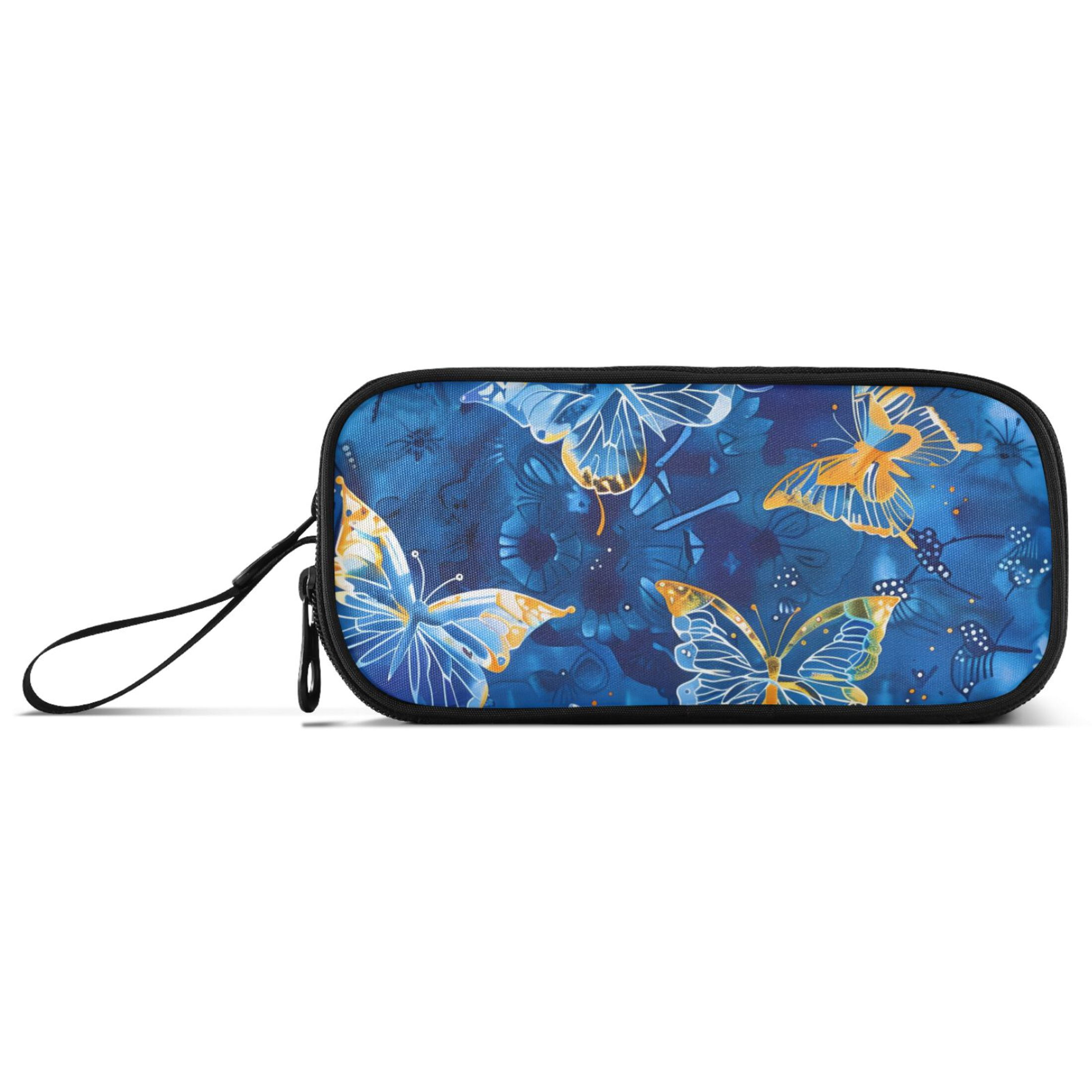 Butterflies Patterns Batik Dye Pencil Case Stationary Holder Pen Bag ...