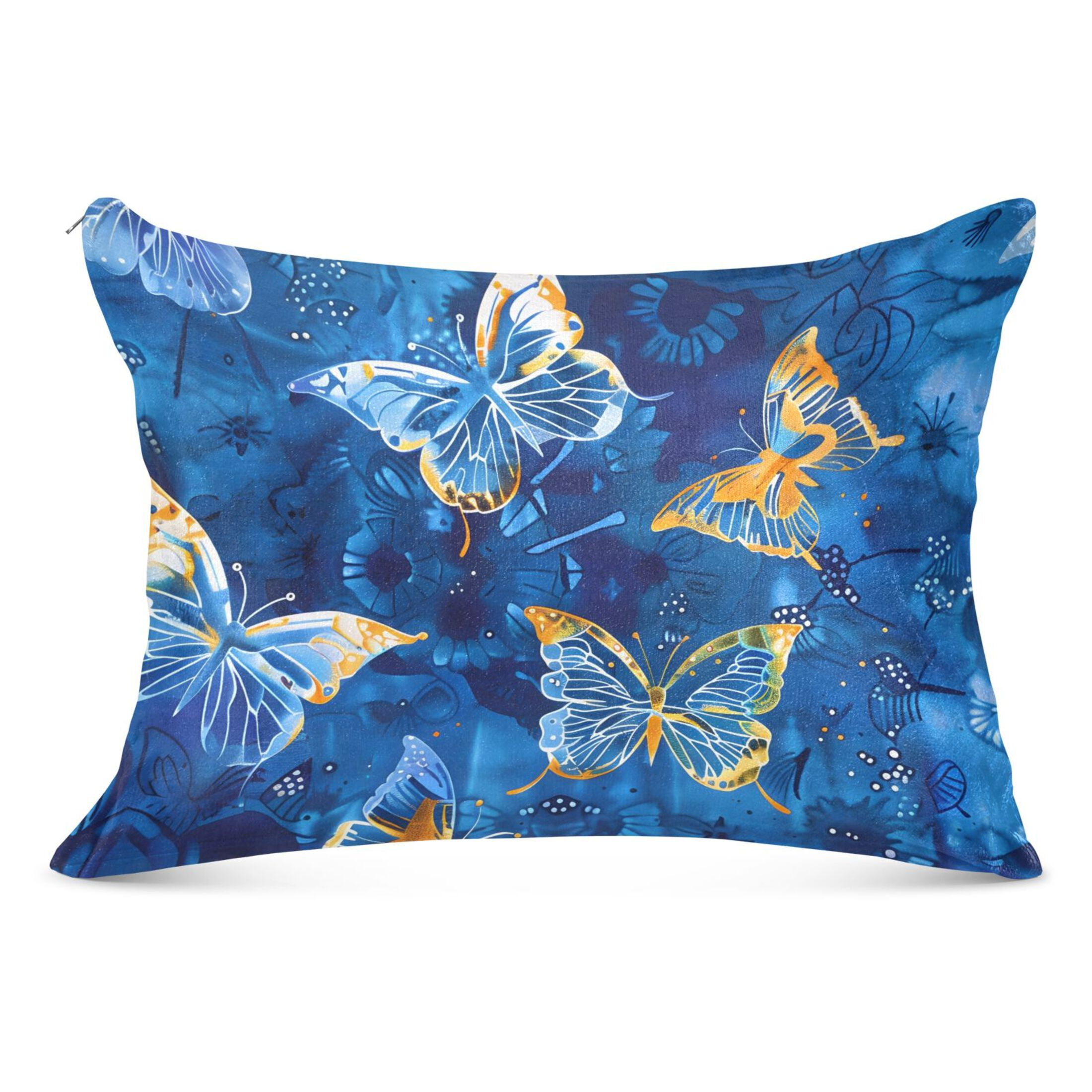 Butterflies Patterns Batik Dye Plush Pillowcase Pillow Slip Bolster ...