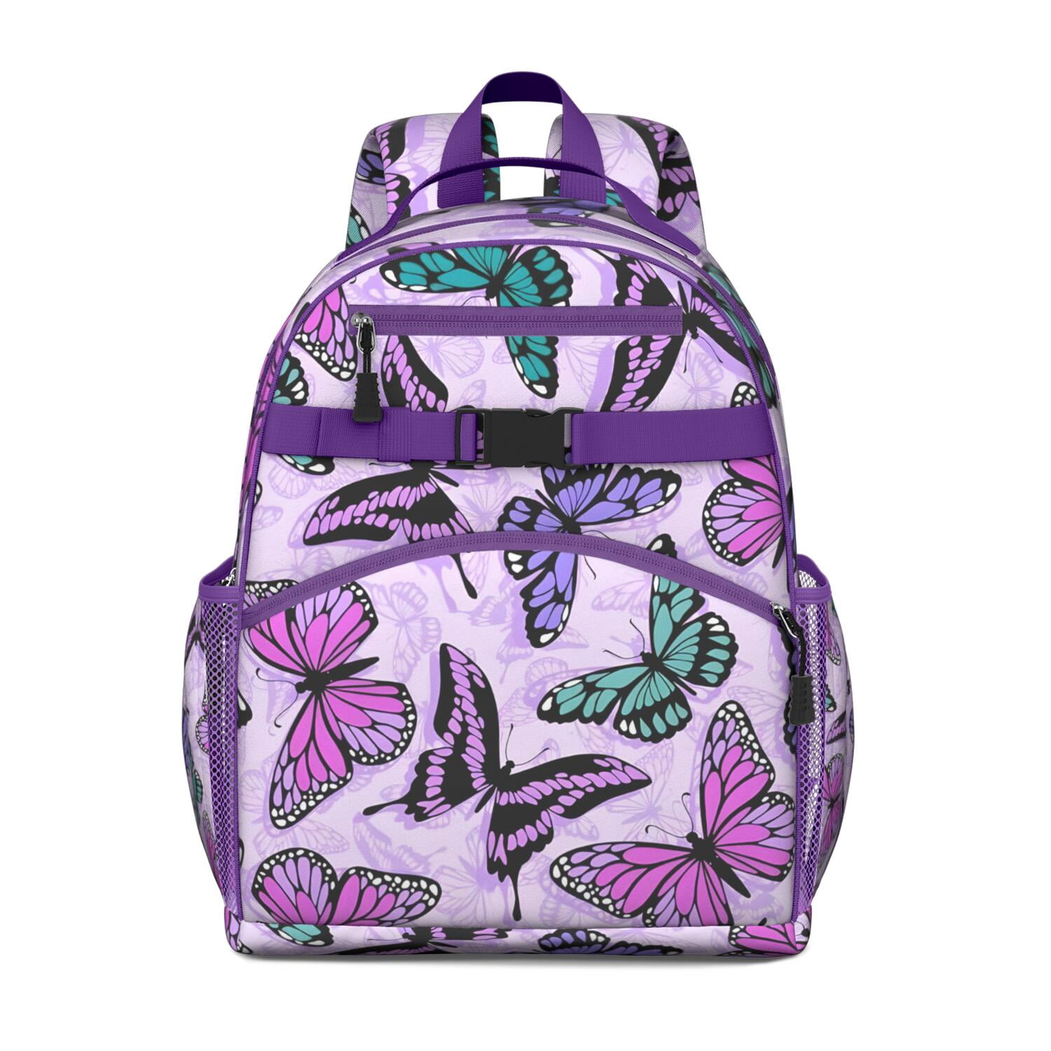 Butterflies Backpack Fantasy Butterfly Garden Aesthetic with Abstract ...