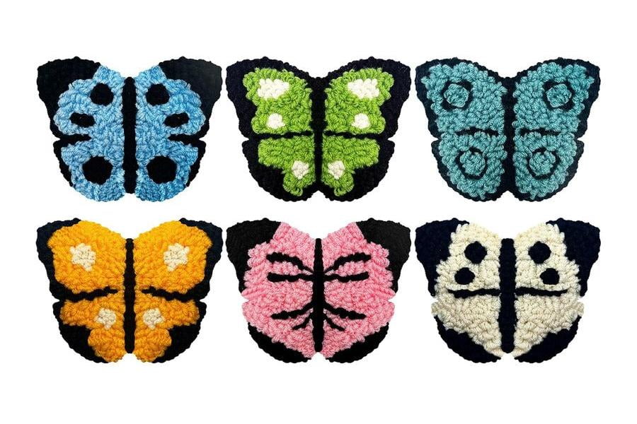 Butterflies Punch Needle Coasters Kit,6-pattern punch needle Needle ...