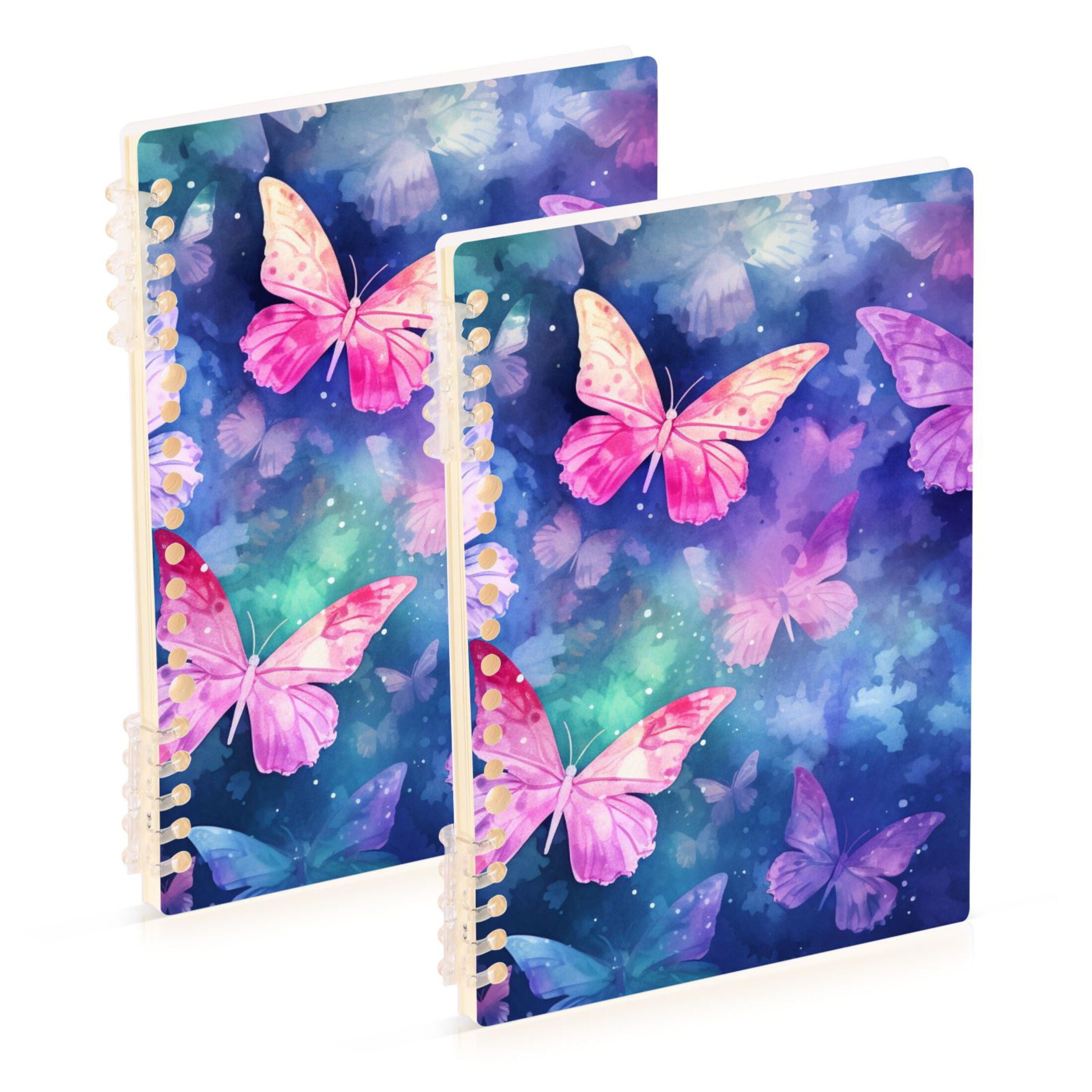 Butterflies Purple Ring Binder Notebook Journey Note Diary College ...