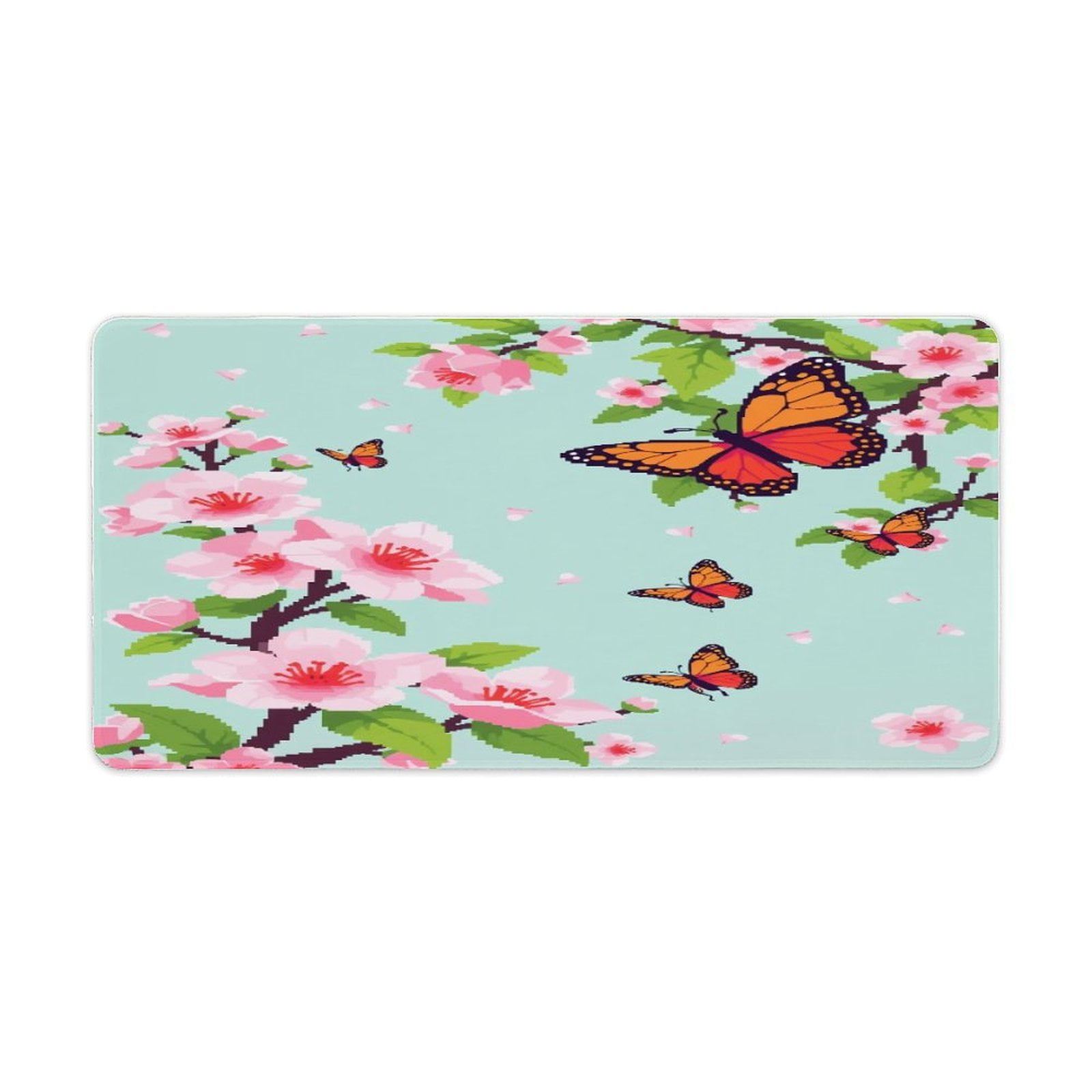 Butterflies Spring Blossoms Computer Mouse Pad Gaming Accessories Large ...