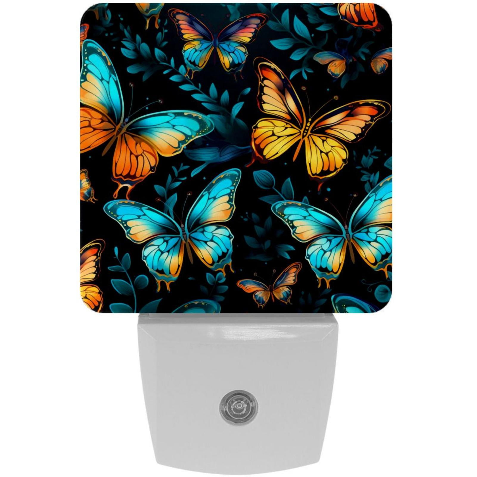Butterflies Square LED Night Lights - Small, Portable Lighting for Any ...