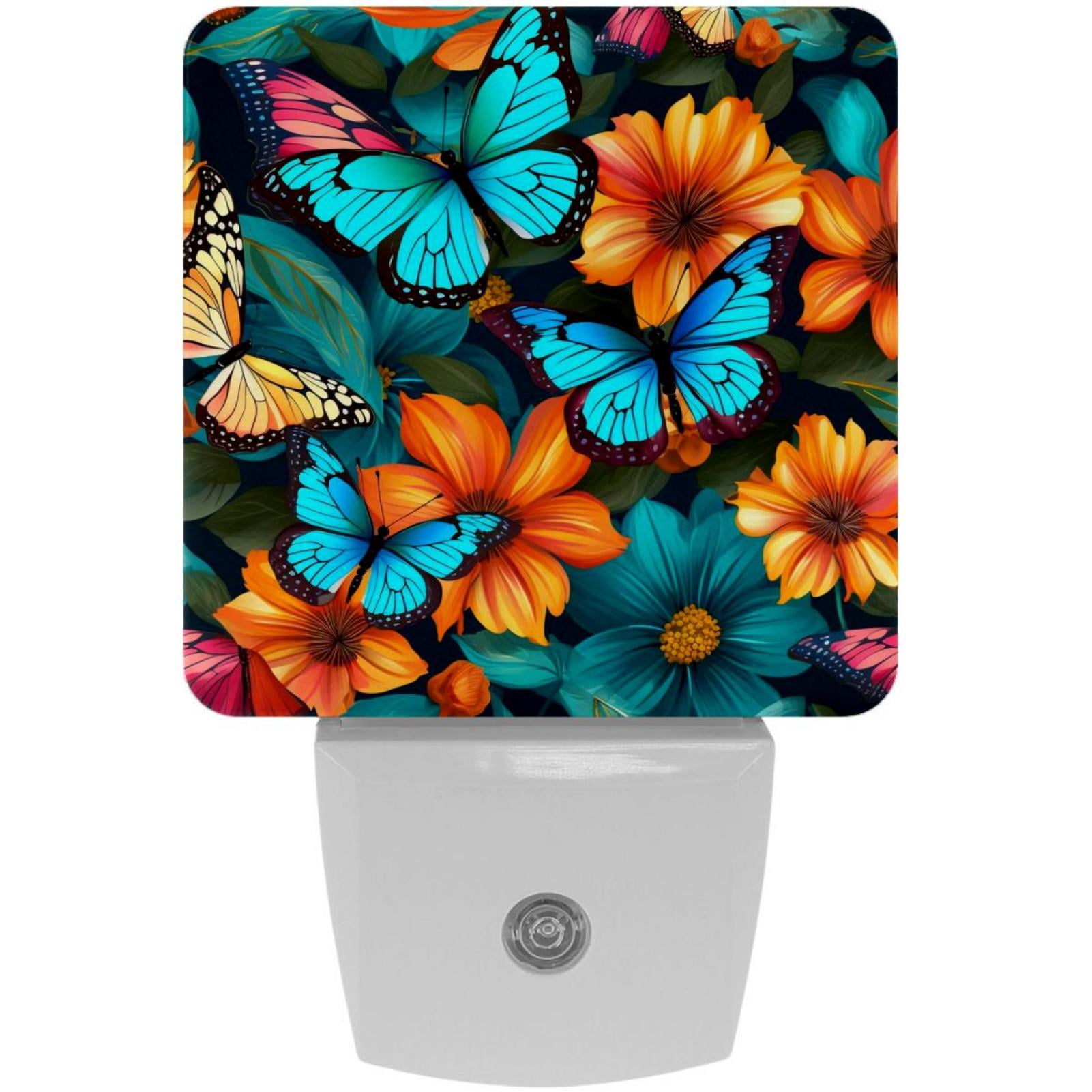 Butterflies Square LED Night Lights - Small, Portable Lighting for Any ...