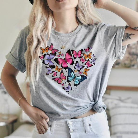 Butterflies T Shirt, For a Aesthetic, Distressed Or Outfit, Butterfly ...
