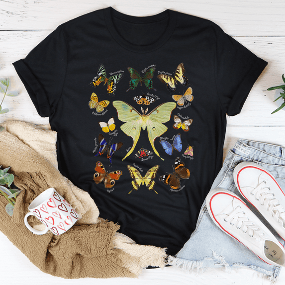 Butterflies Tee Soft Cream S Peachy Sunday T-Shirt - Walmart.com