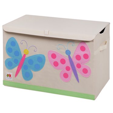 HomGarden Large Wooden Toy Storage Chest, Pink - Ideal for Kids ...