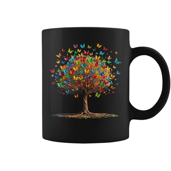 Butterflies Tree Nature Butterfly Lover Lepidopterist Coffee Mugs ...
