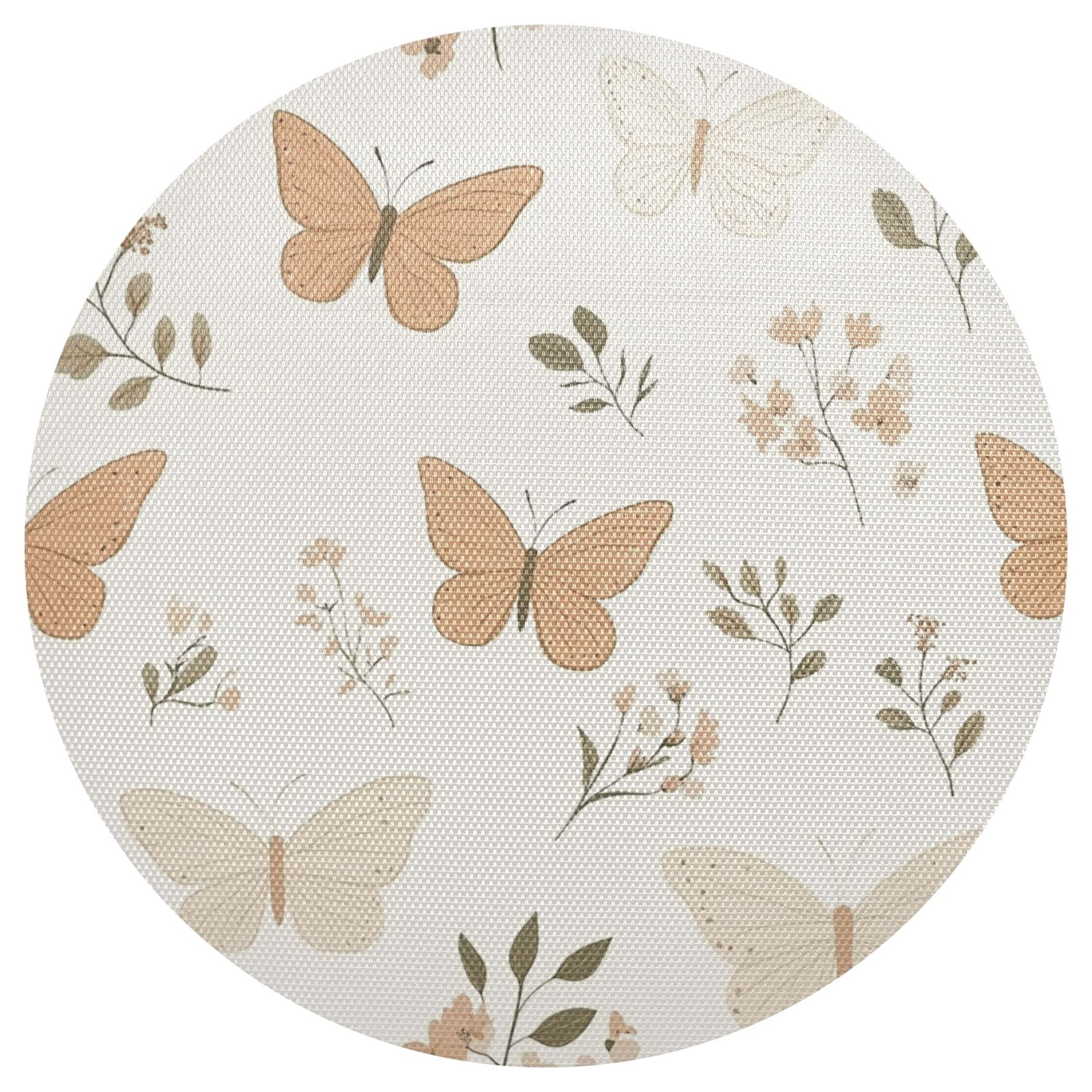 Butterflies and Botanicals 4-Piece 15.4in Heat-Proof PVC Plate Mats ...
