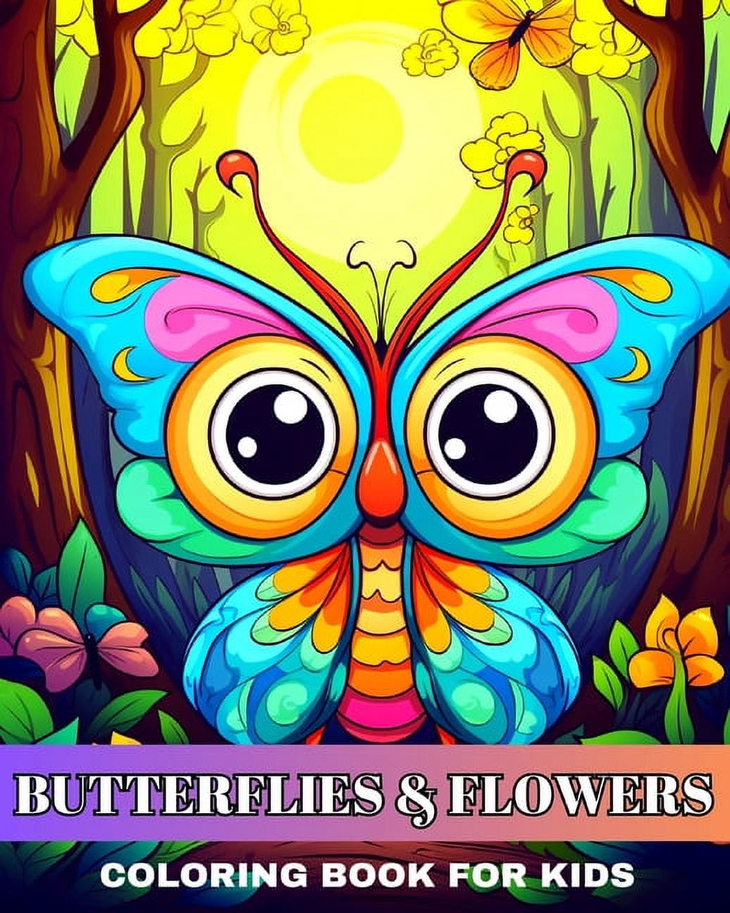 Butterflies and Flowers Coloring Book for Kids: Coloring Pages for Kids ...