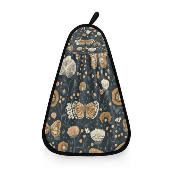 Butterflies and Flowers Pattern Hand Towel Quick Drying Home Storage ...