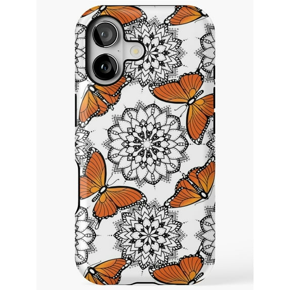 Butterflies and Mandalas Design For iPhone 11-17 Pro Max Phone Tough ...