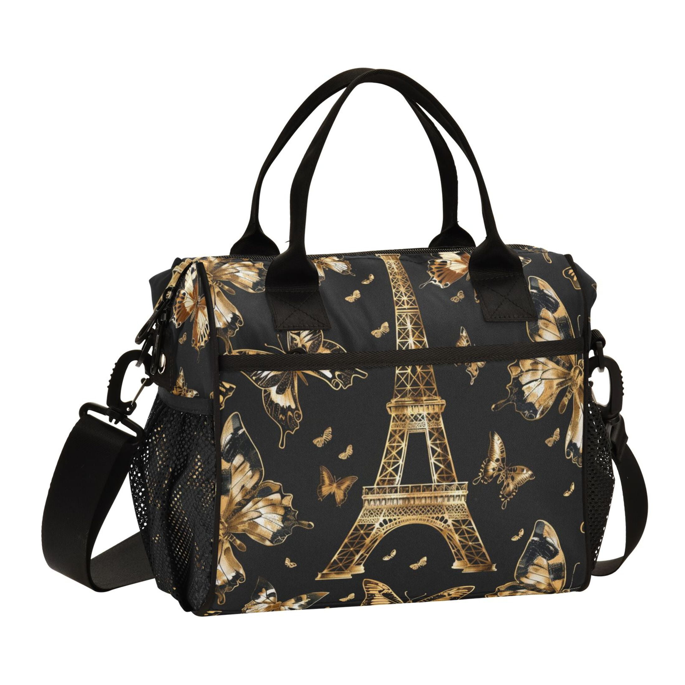 Butterflies and Tower Lunch Bag Insulated Lunch Box Leakproof Reusable ...