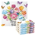 Butterflies and Vases Tulips Kitchen Cloth Dish Towels for Drying ...