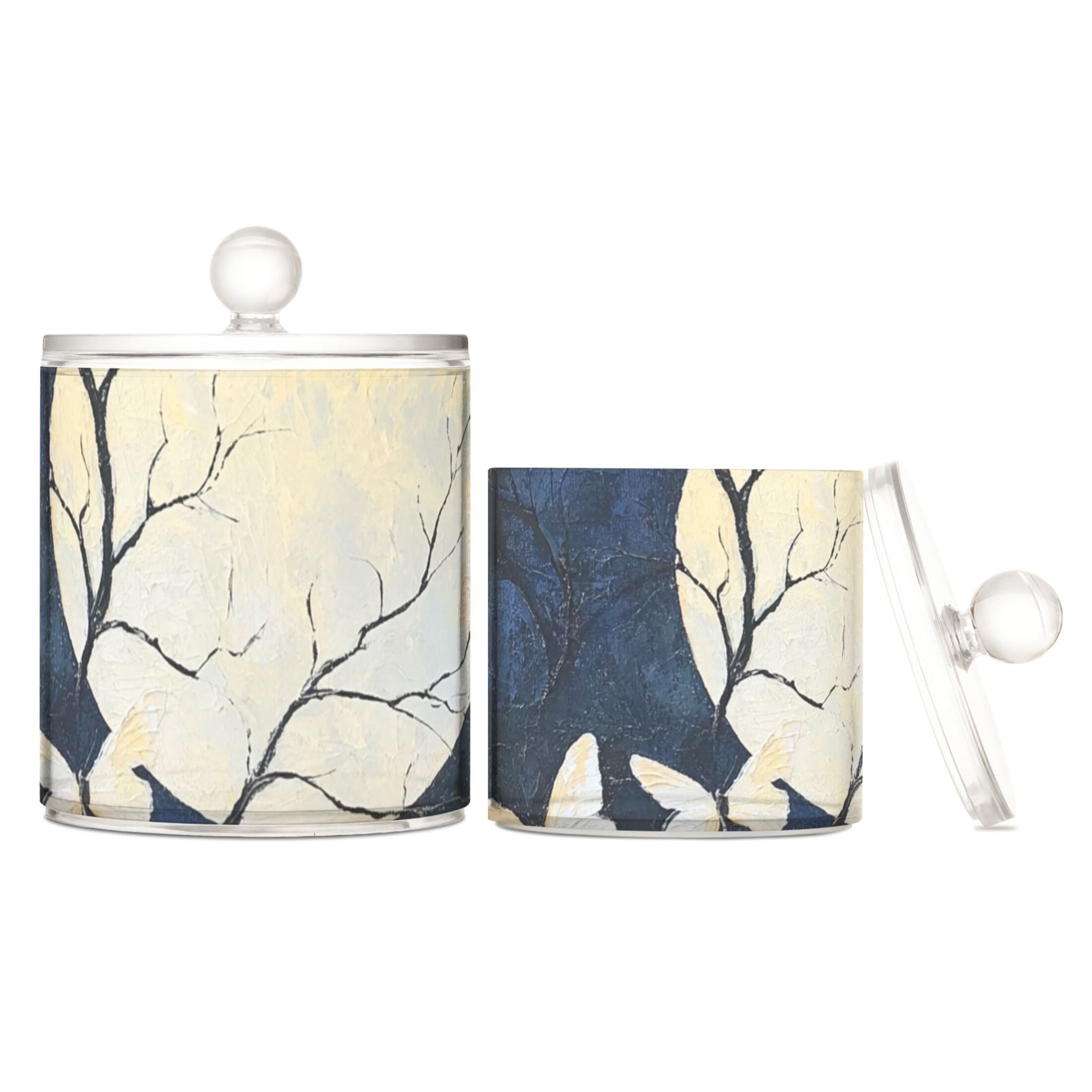Butterflies in The Moonlight Translucent Plastic Cans Storage Canisters ...