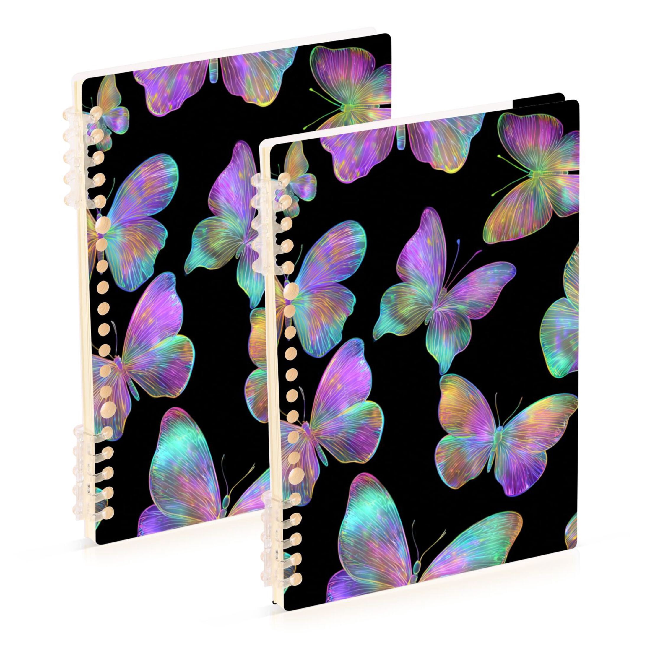 Butterflies with Gorgeous Color Notebook Detachable Coil Notebook Diary ...