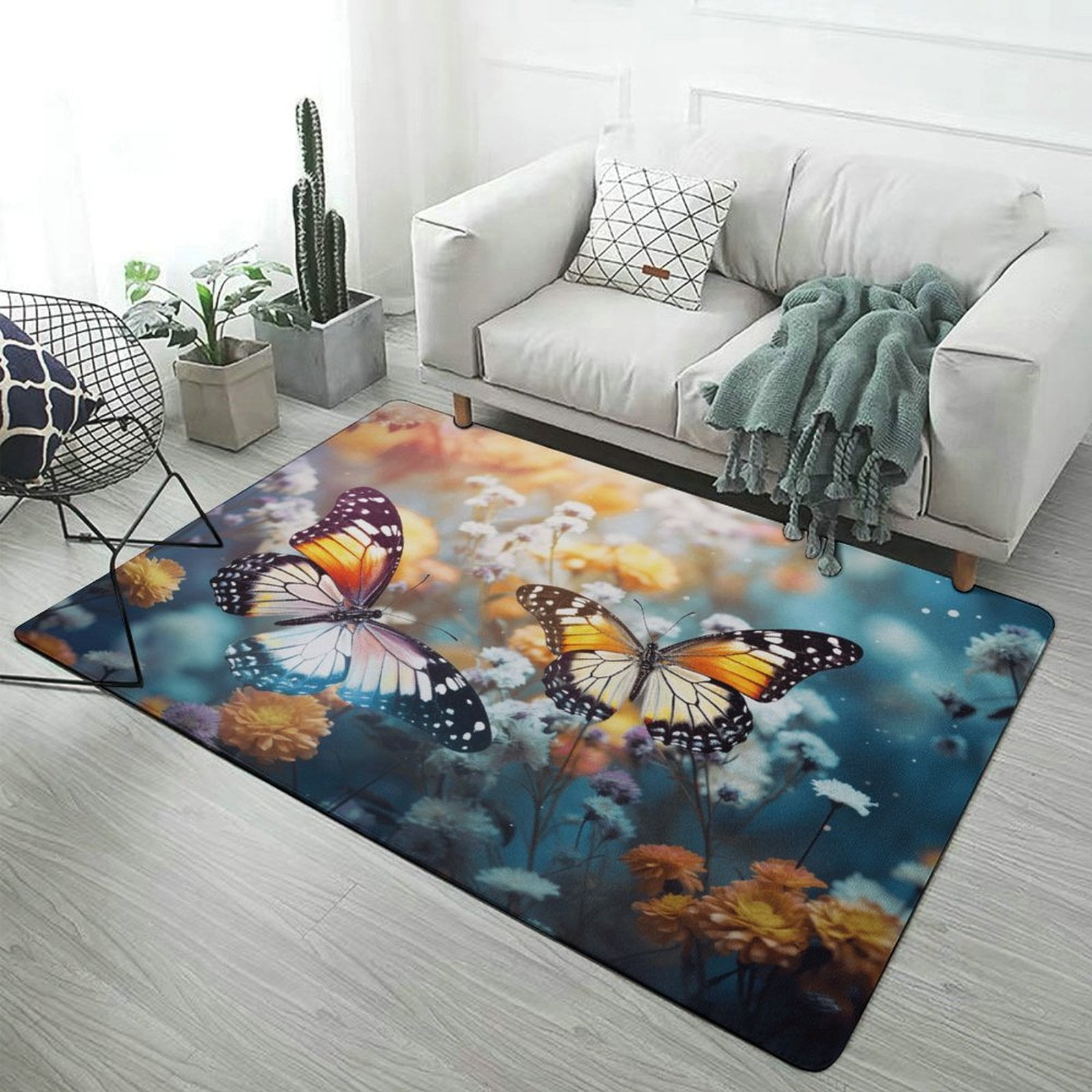 Butterfly (1) Carpet Style Living Room Bedroom Rug Modern 3d Entry Door ...