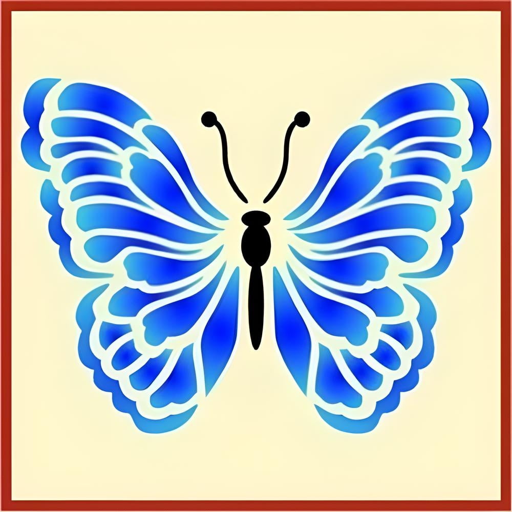 Butterfly 1 Stencil - Mylar Original Tropical Butterfly Wall Floor ...
