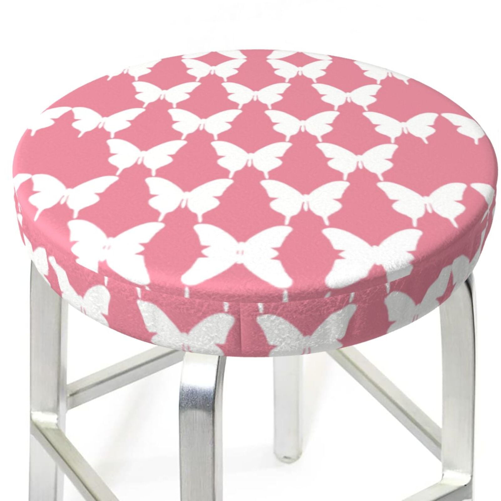 Butterfly 2 Bar Stool Covers Round - Soft Anti-Slip Round Chair Cove ...