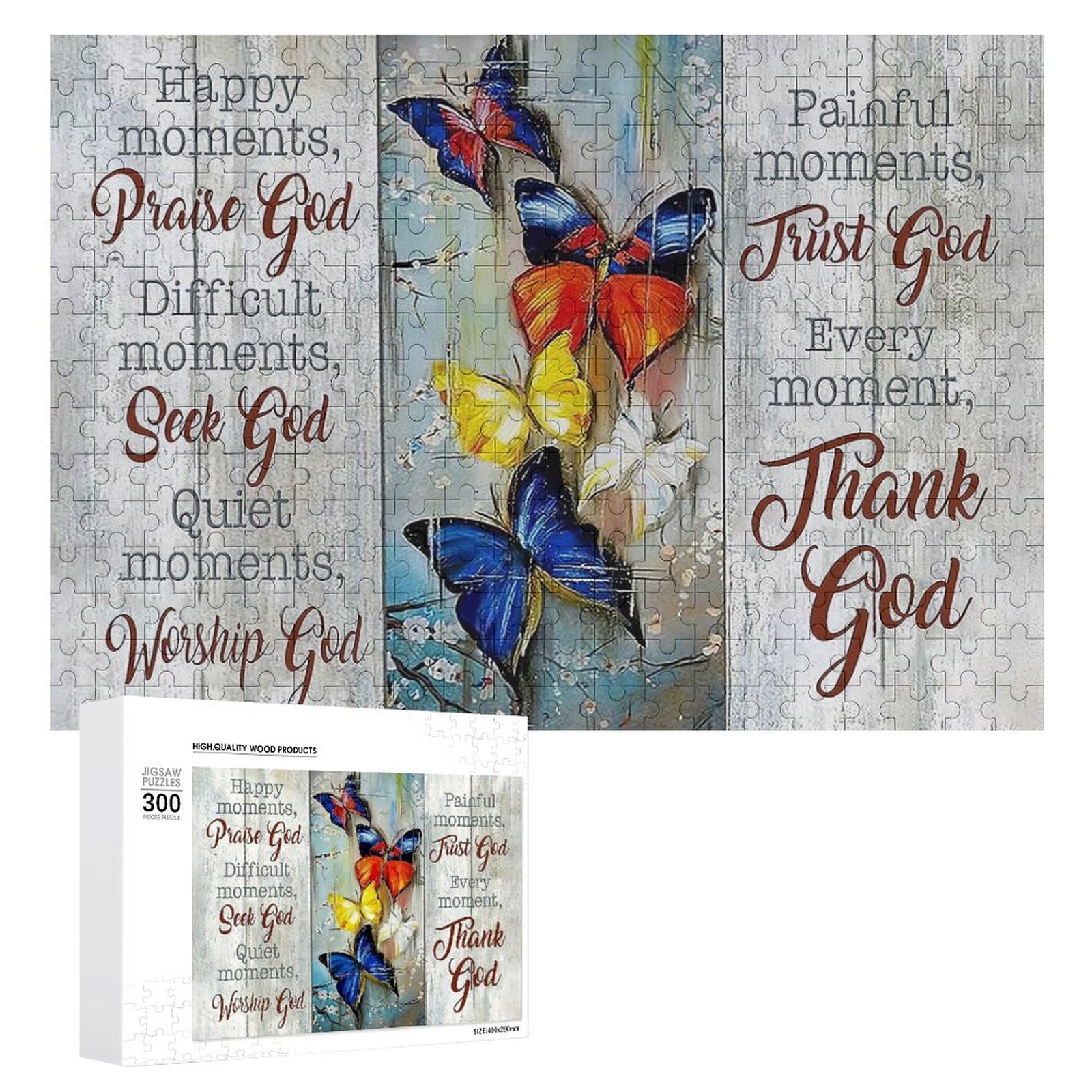 Butterfly 300 Piece Jigsaw Puzzle for Adults and Families - Happy ...