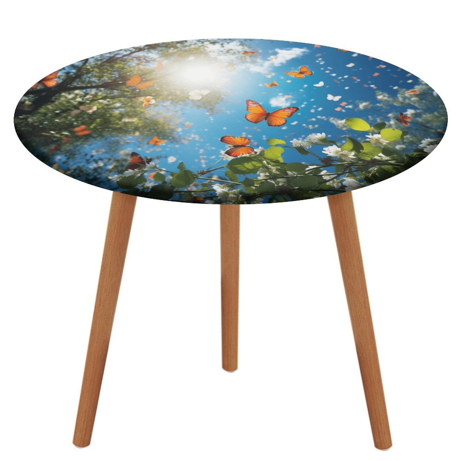 Butterfly (31) Tablecloth Round Elastic Fitted Waterproof Table Cover ...