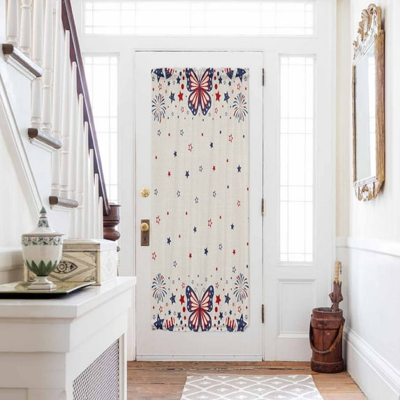 Butterfly 4th of July Door Curtains for Door Window, French Sidelight ...