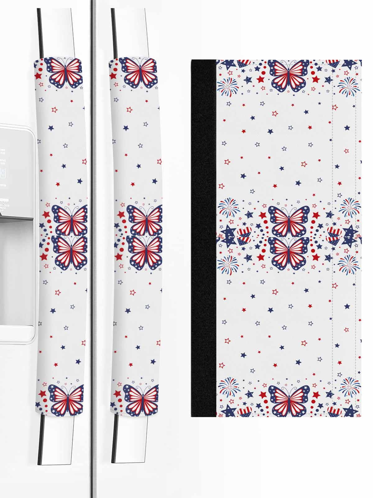 Butterfly 4th of July Refrigerator Door Handle Covers Set of 2 ...