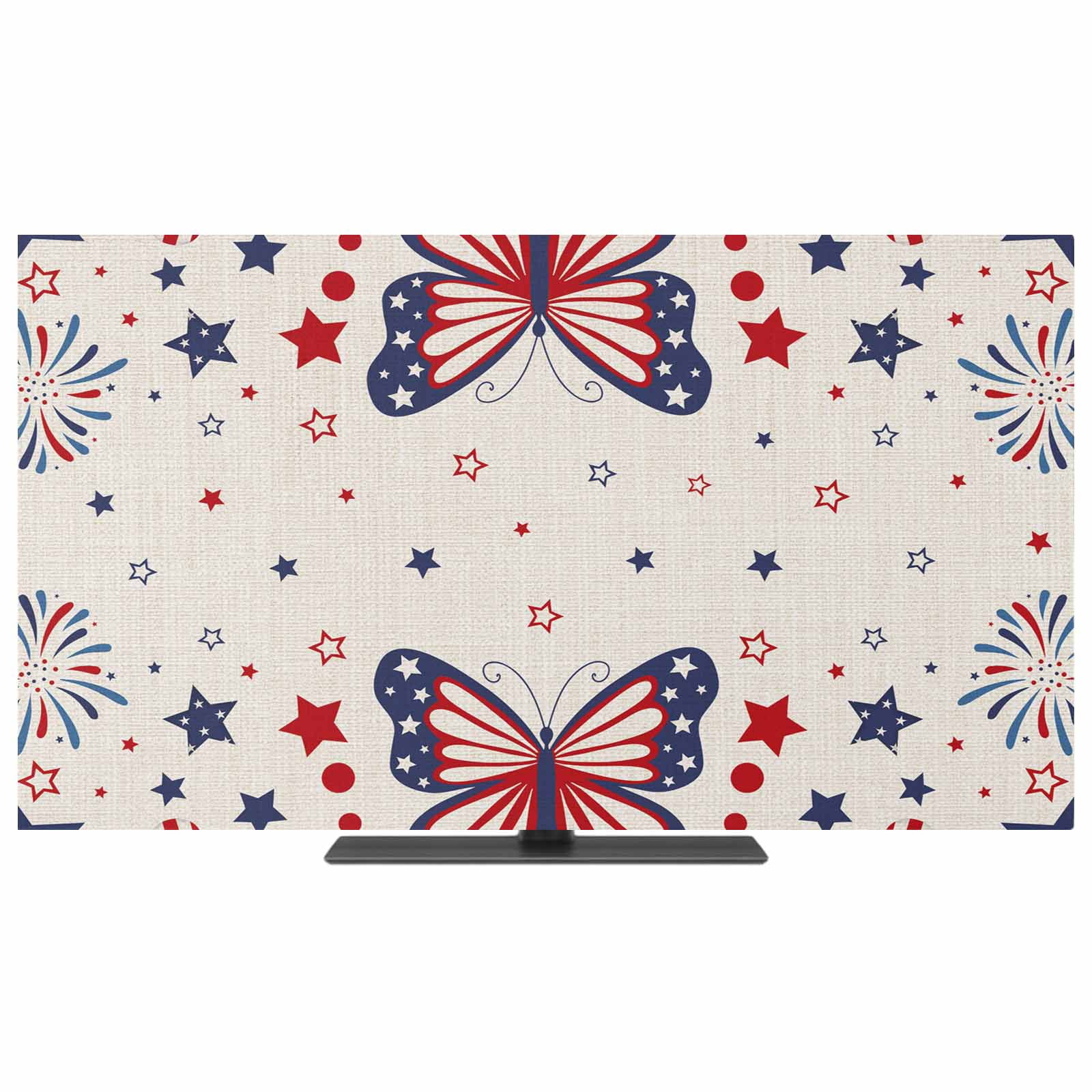 Butterfly 4th of July TV Dust Cover,Stretchable TV Screen Desktop ...