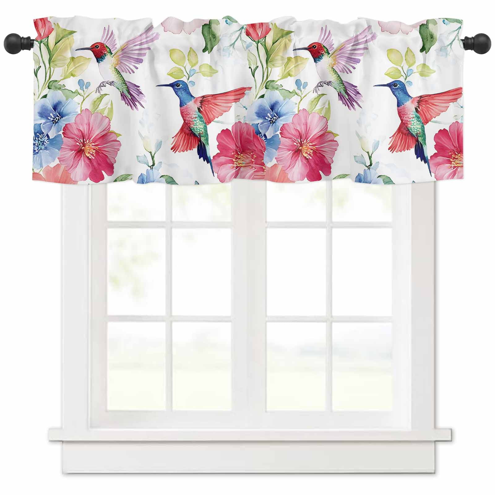 Butterfly 4th of July Valances for Windows Farmhouse Kitchen Curtains ...