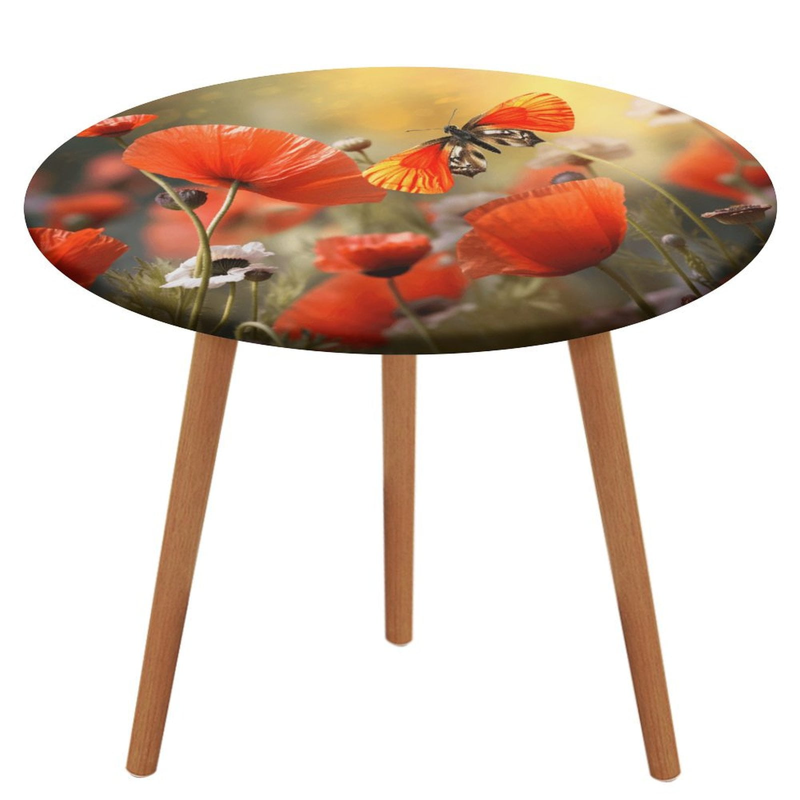 Butterfly (6) Round Fitted Tablecloth Elastic Table Cover Waterproof ...