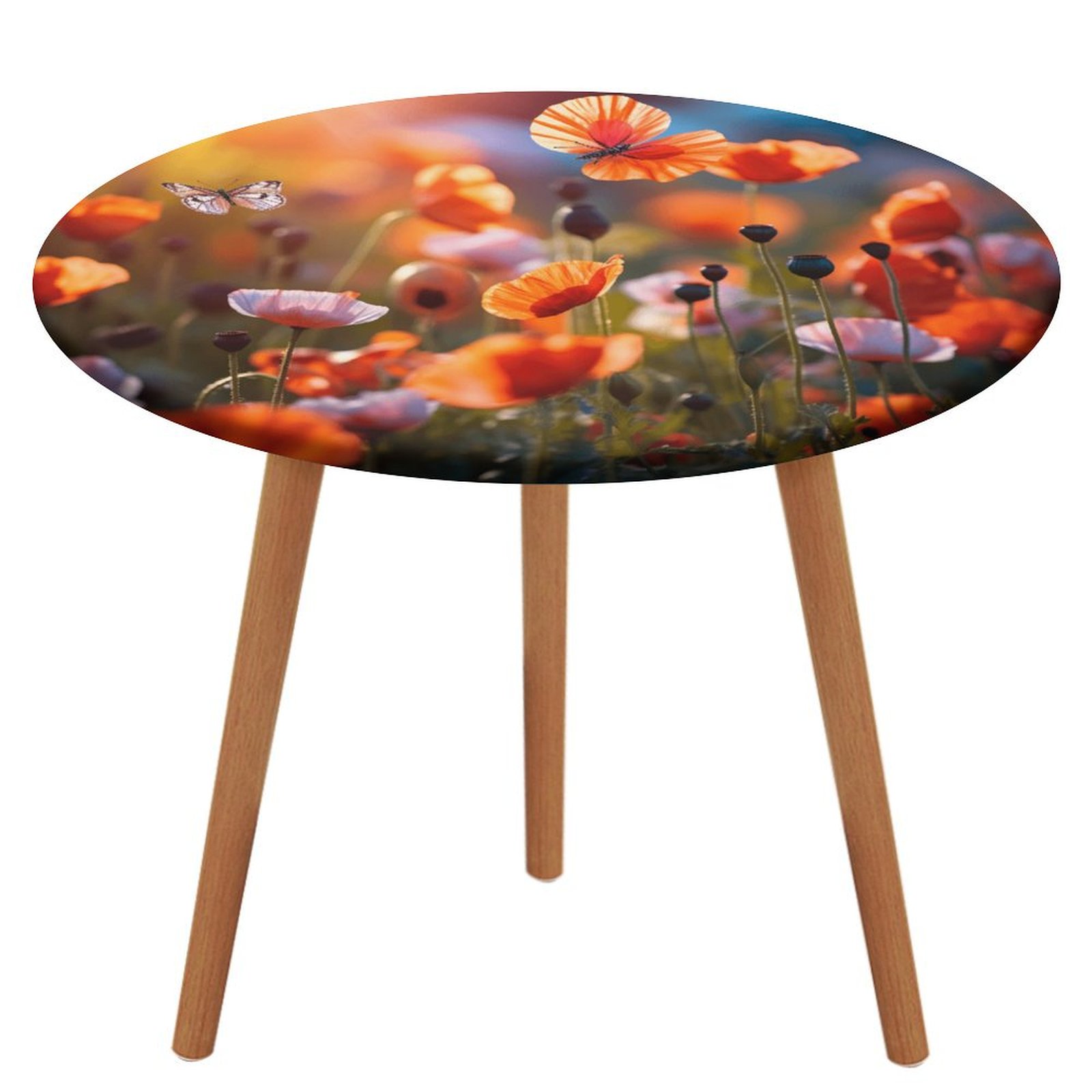 Butterfly (79) Pattern Round Tablecloth Waterproof Elastic Table ...