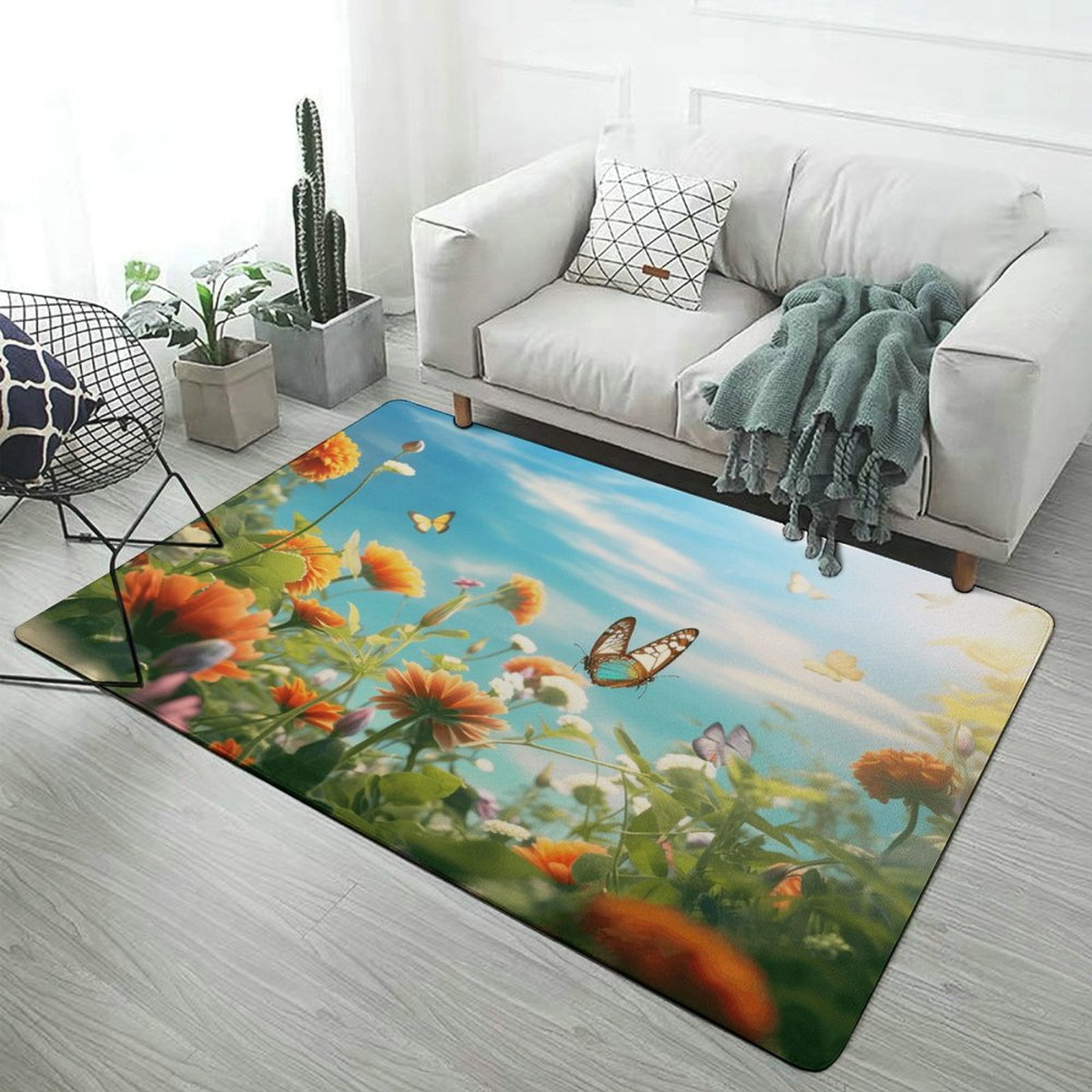 Butterfly (86) Carpet Style Living Room Bedroom Rug Modern 3d Entry ...