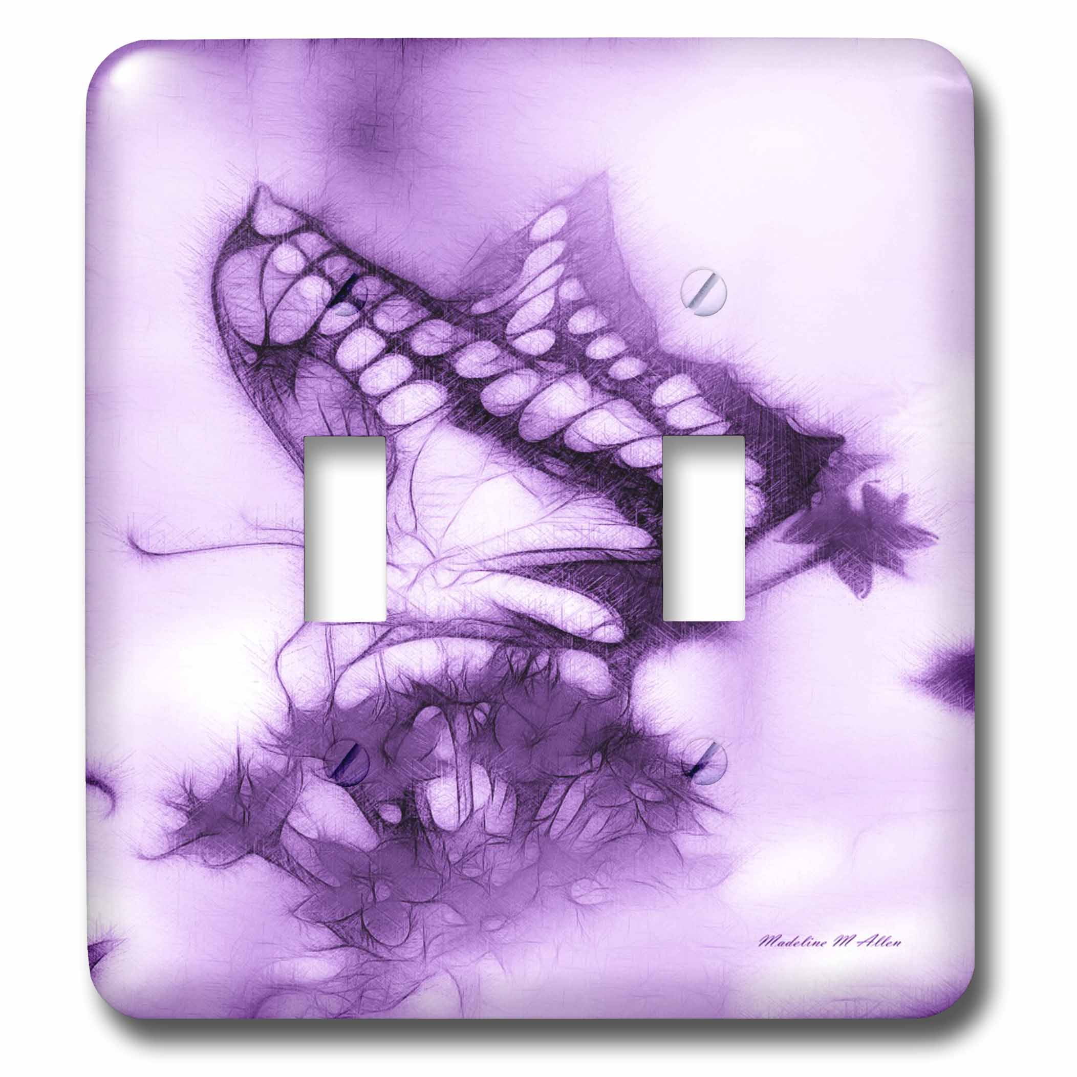 3dRose, Butterfly A purple, double toggle switch - Walmart.com