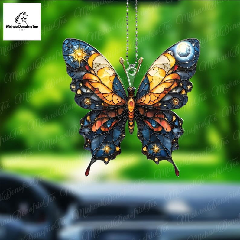 Butterfly ACRYLIC Window Hanging, Butterfly FAUX Stained Glass ...