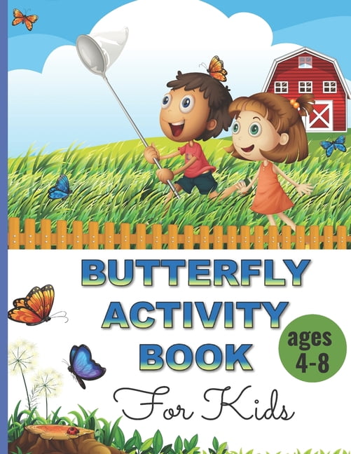 Butterfly Activity Book For Kids Ages 4-8: An activity and game ...
