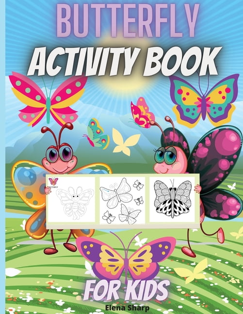 Butterfly Activity Book For Kids: Amazing Butterflies Coloring Activity ...