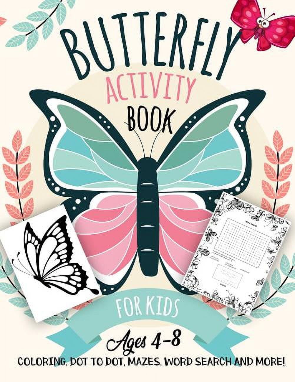 Butterfly Activity Book for Kids Ages 4-8 : A Fun Kid Workbook Game For ...