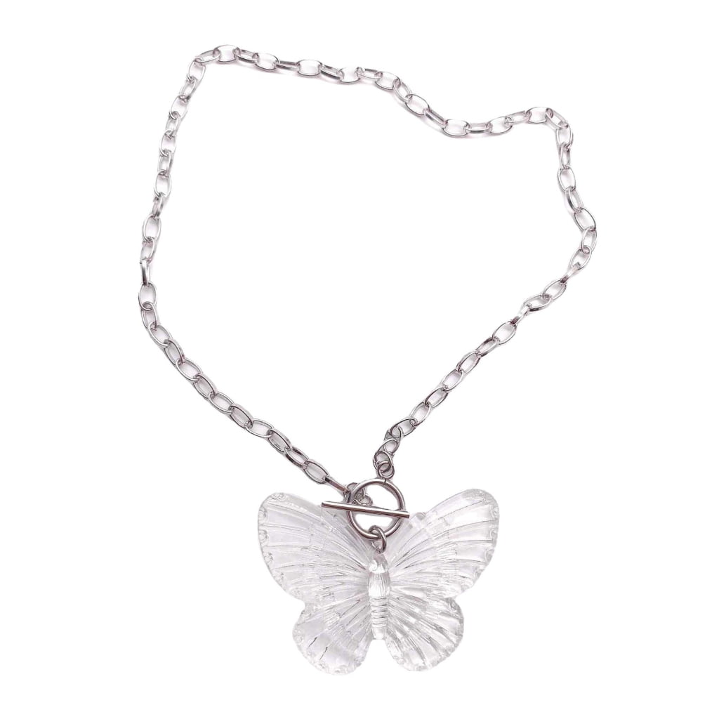 Butterfly Aesthetic Ot Buckle Necklace Fashion Simple Clavicle Chain ...