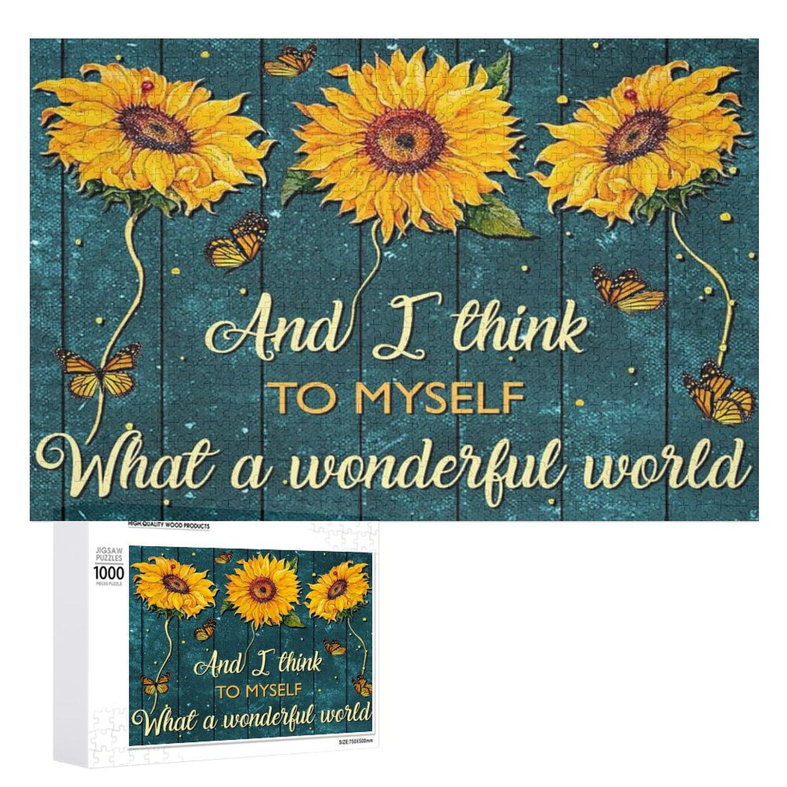 Butterfly And Sunflower 1000 Piece Jigsaw Puzzle for Adults and ...