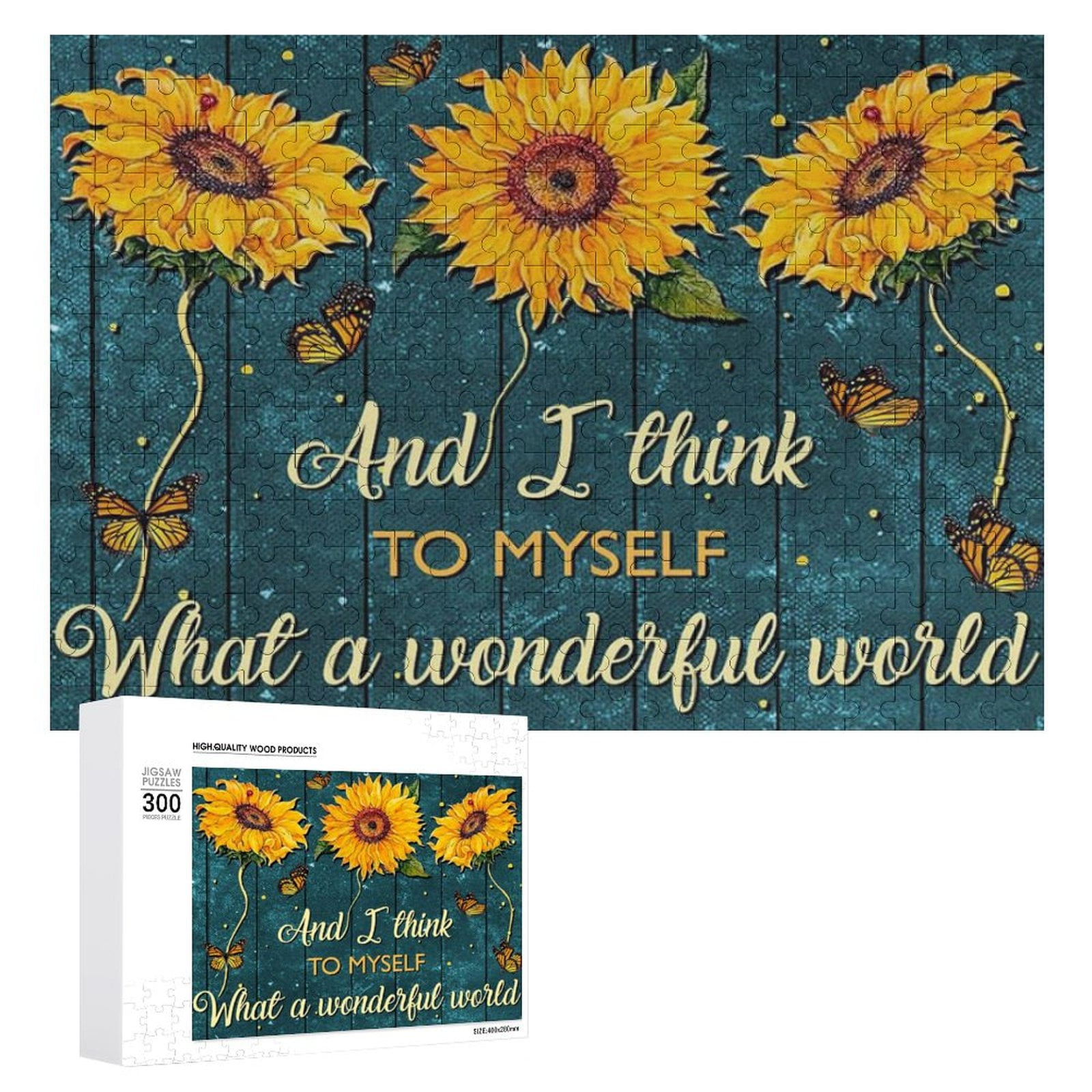 Butterfly And Sunflower 300 Piece Jigsaw Puzzle for Adults and Families ...