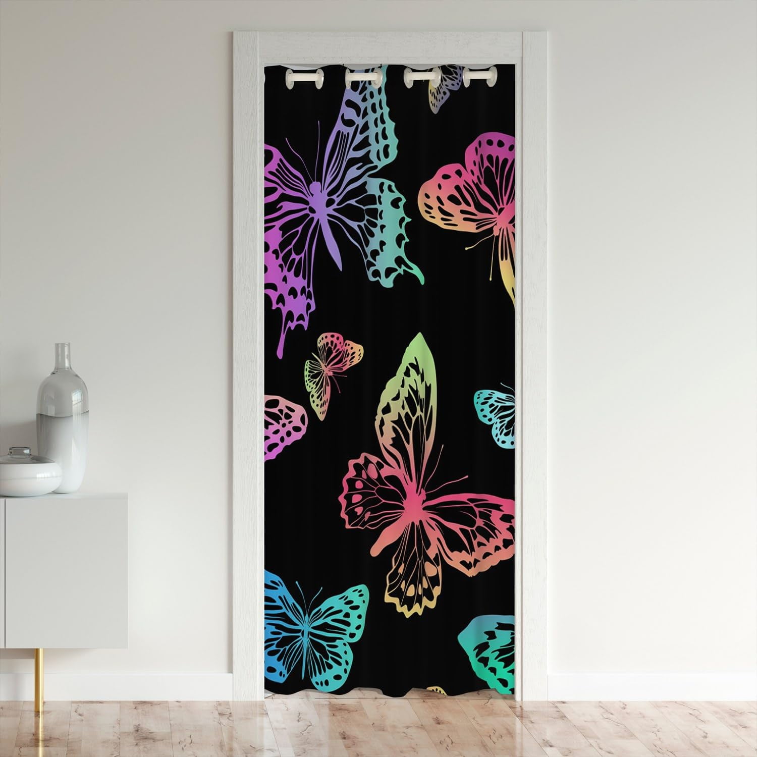 Butterfly Animal Door Curtains Privacy Closet Nor for Bedroom Dining ...