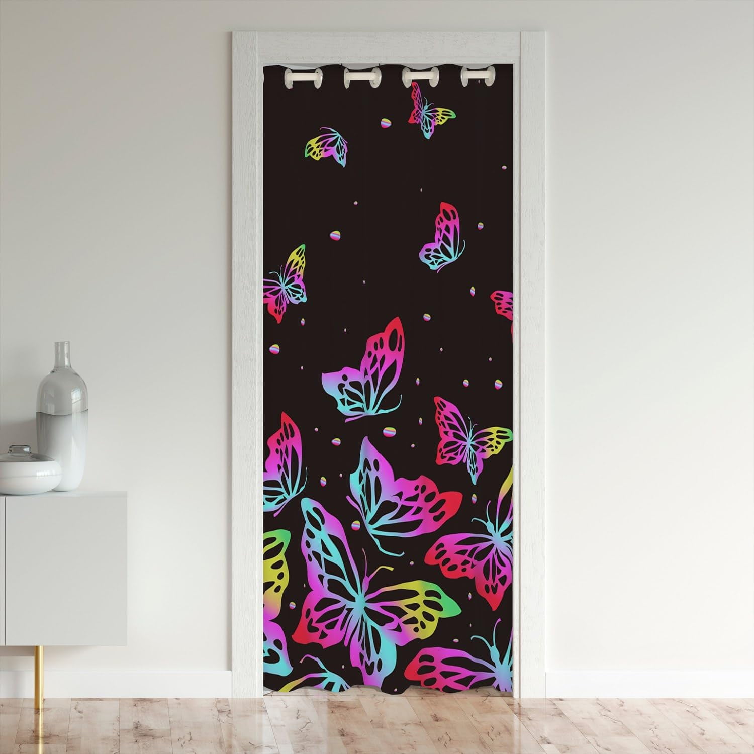 Butterfly Animal Door Curtains Privacy Closet Nor for Bedroom Dining ...