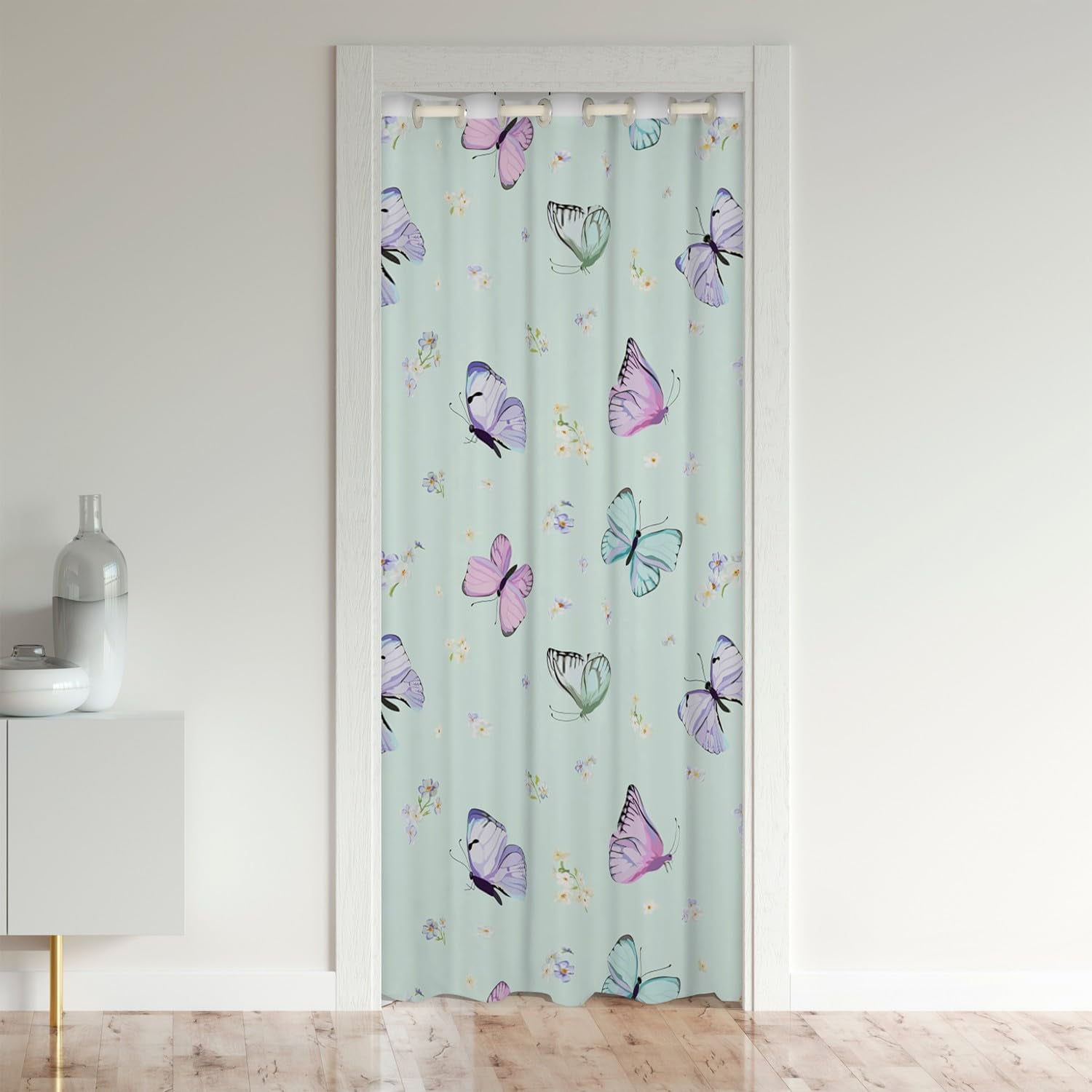 Butterfly Animal Door Curtains Privacy Closet Nor for Bedroom Dining ...
