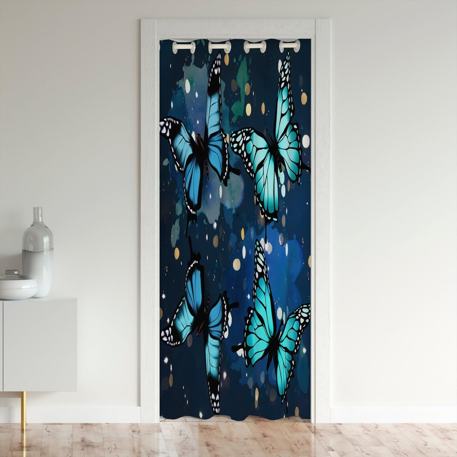 Butterfly Animal Door Curtains Privacy Closet Nor for Bedroom Dining ...